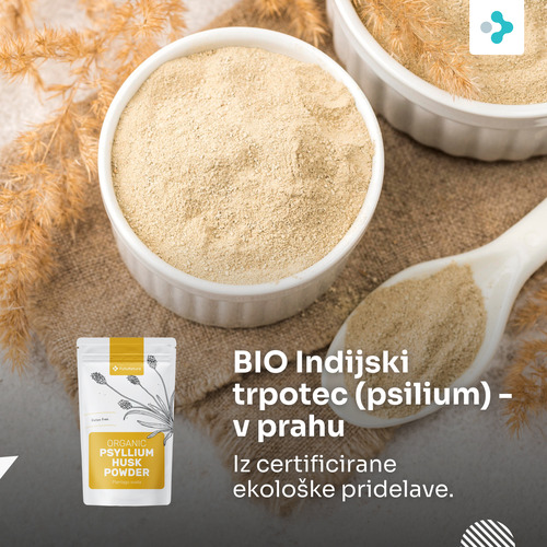 BIO Indijski trpotec (psilium) - luščine v prahu, 250 g - FutuNatura.si