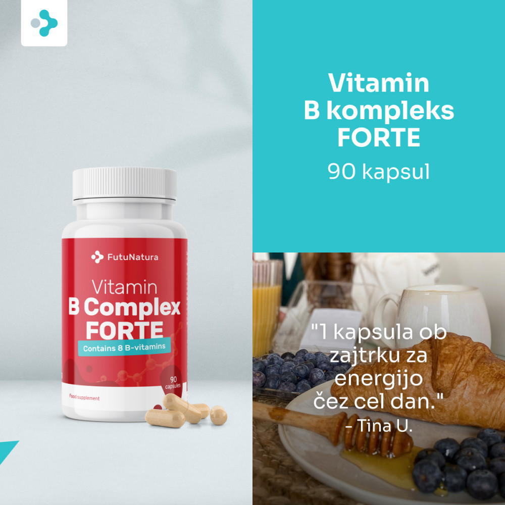 Vitamin B kompleks FORTE, 90 kapsul - FutuNatura.si