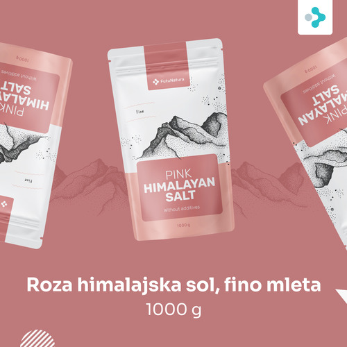 3x Roza himalajska sol, fino mleta, skupaj 3000 g - FutuNatura.si