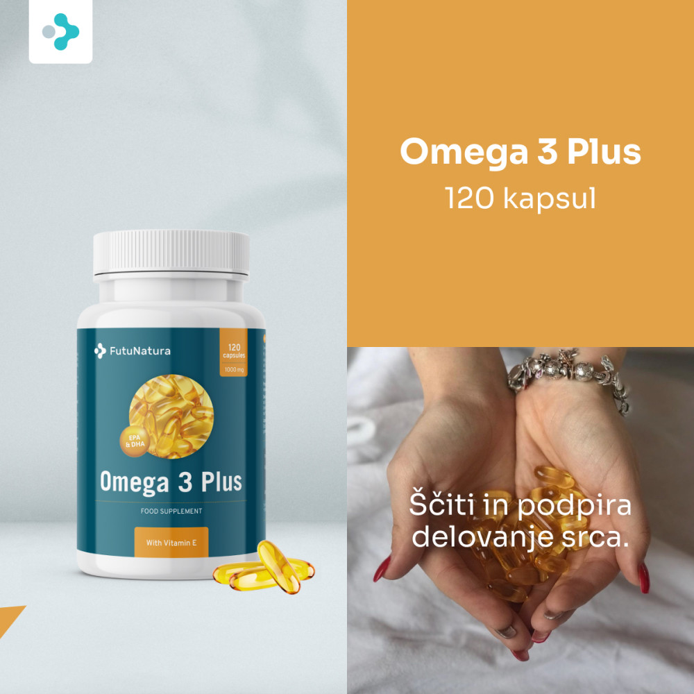 Omega 3 Plus 1000 mg, 120 mehkih kapsul - FutuNatura.si