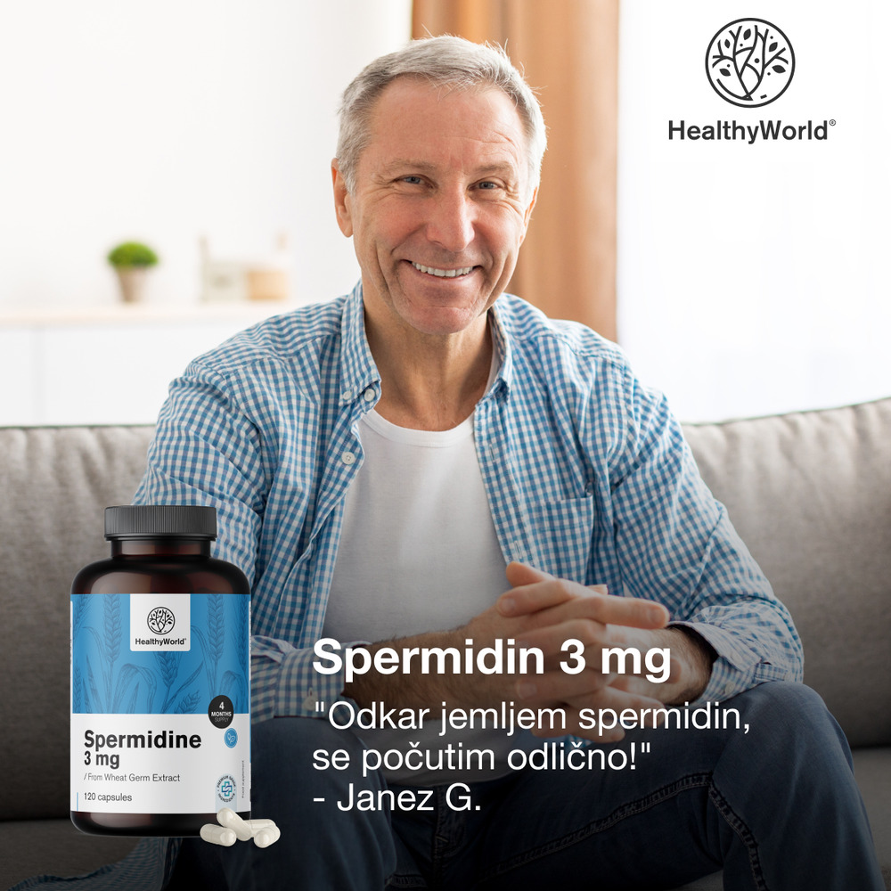 Spermidin 3 mg – iz izvlečka pšeničnih kalčkov, 120 kapsul - FutuNatura.si